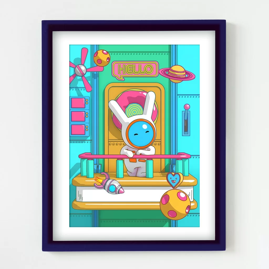 Print | Chilling out in the balcony - Space Rabbit Studio