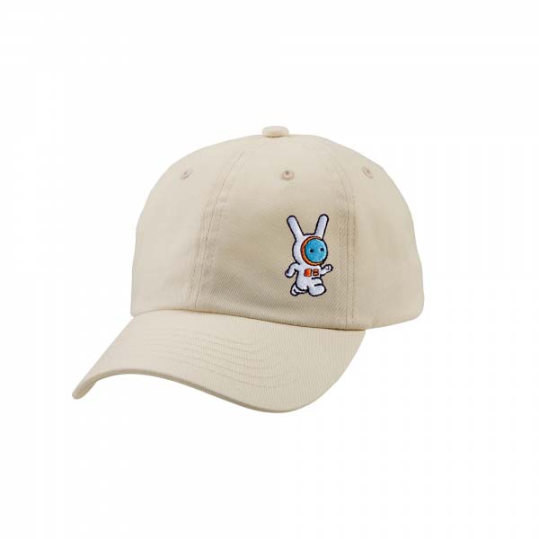 Embroidered Space Rabbit cap - Ivory white - Space Rabbit Studio