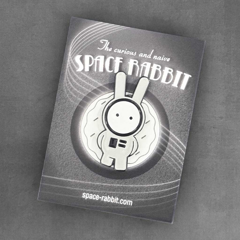 Enamel Pin – Nostalgia Space Rabbit - Space Rabbit Studio